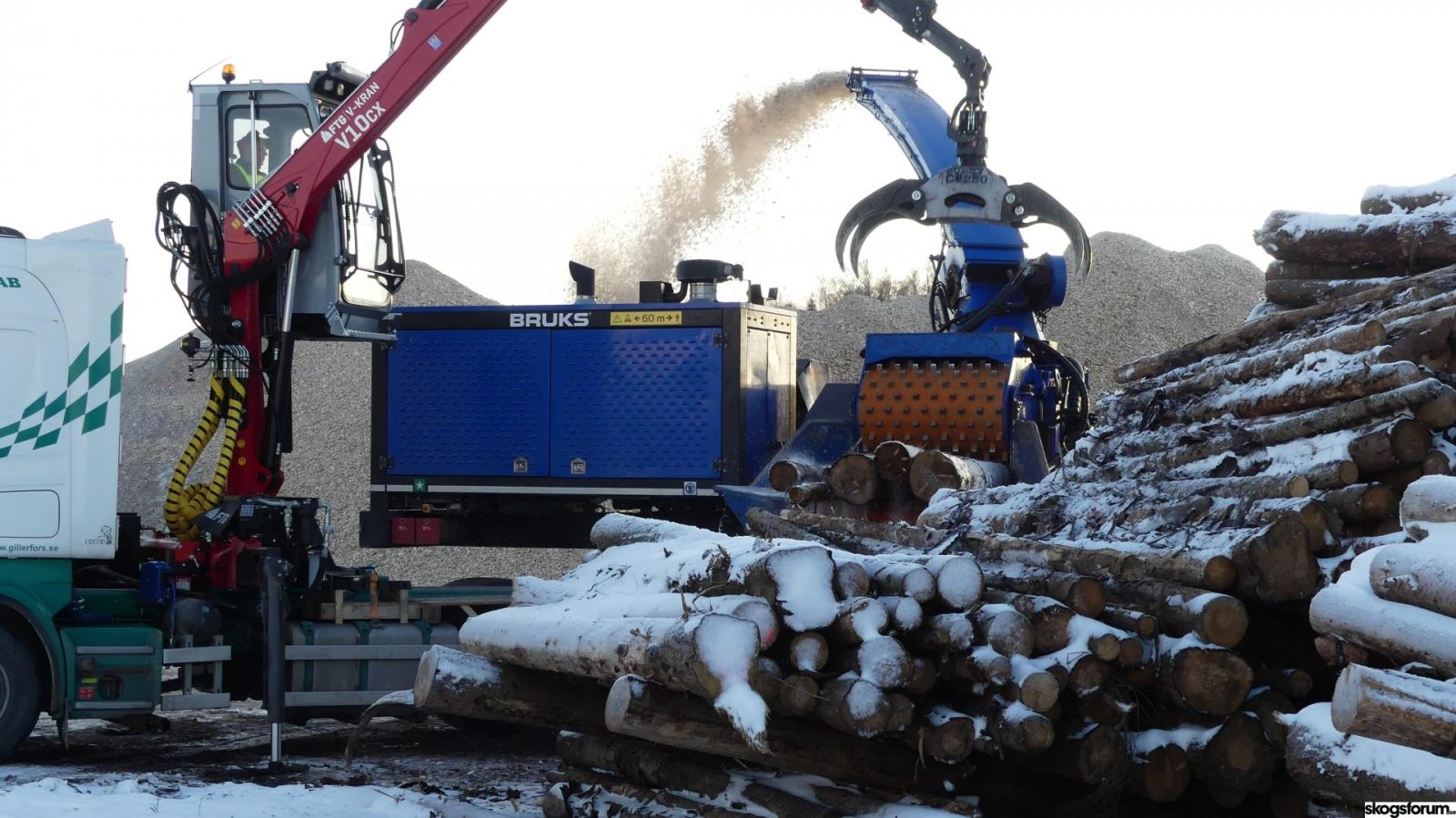 Bruks – mobile chippers demo - NordicWoodJournal